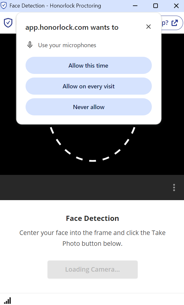 Connecting to the Exam - Honorlock